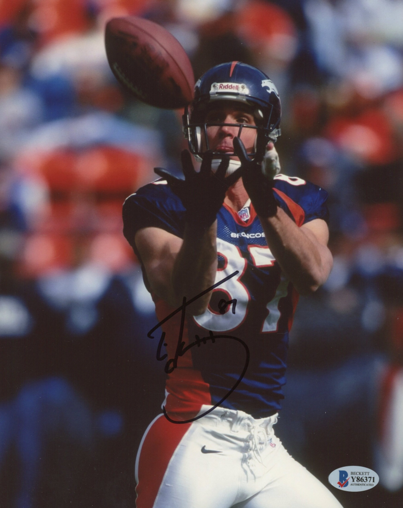 Ed McCaffrey Signed Broncos 8x10 Photo (Beckett COA) | Pristine Auction