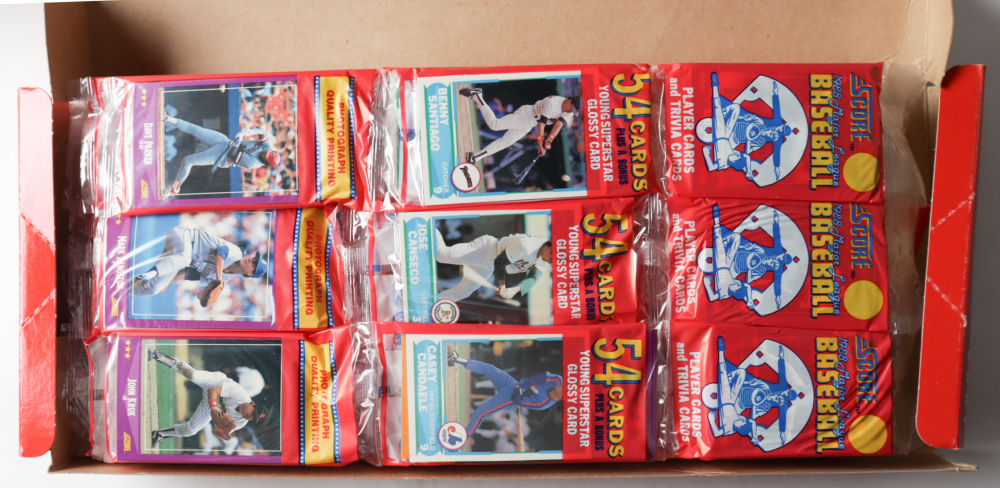 1988 Score Baseball Rak Pak Premier Edition Box of (24) Rack Paks ...