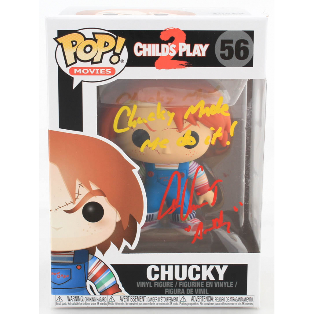 Alex Vincent Signed "Child's Play 2" #56 Chucky Funko Pop! Vinyl Figure ...