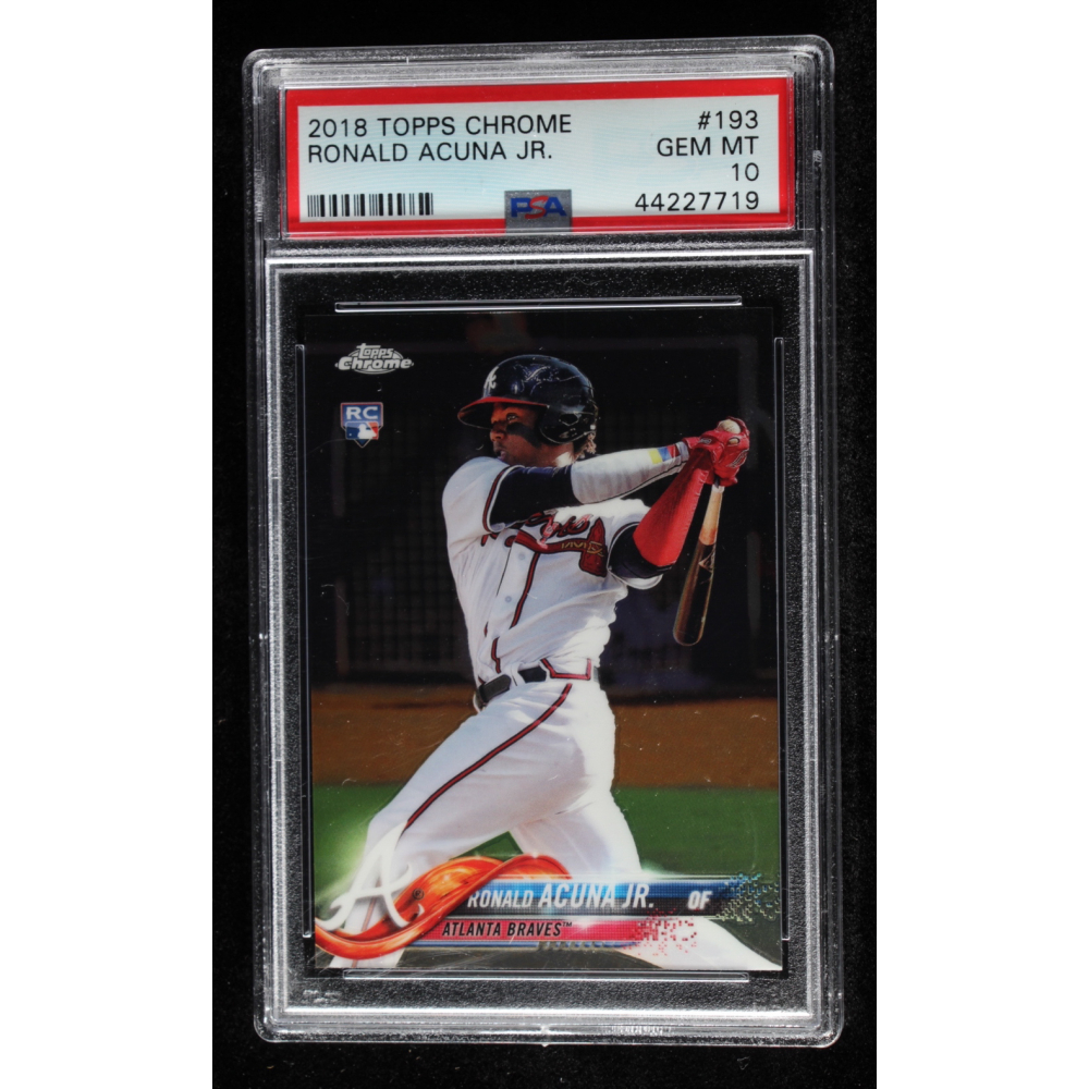 Ronald Acuna Jr. 2018 Topps Chrome #193 RC (PSA 10) | Pristine Auction