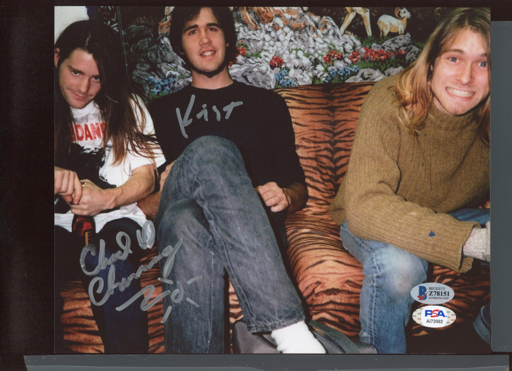 Chad Channing & Krist Novoselic Signed 8x10 Photo (Beckett COA ...
