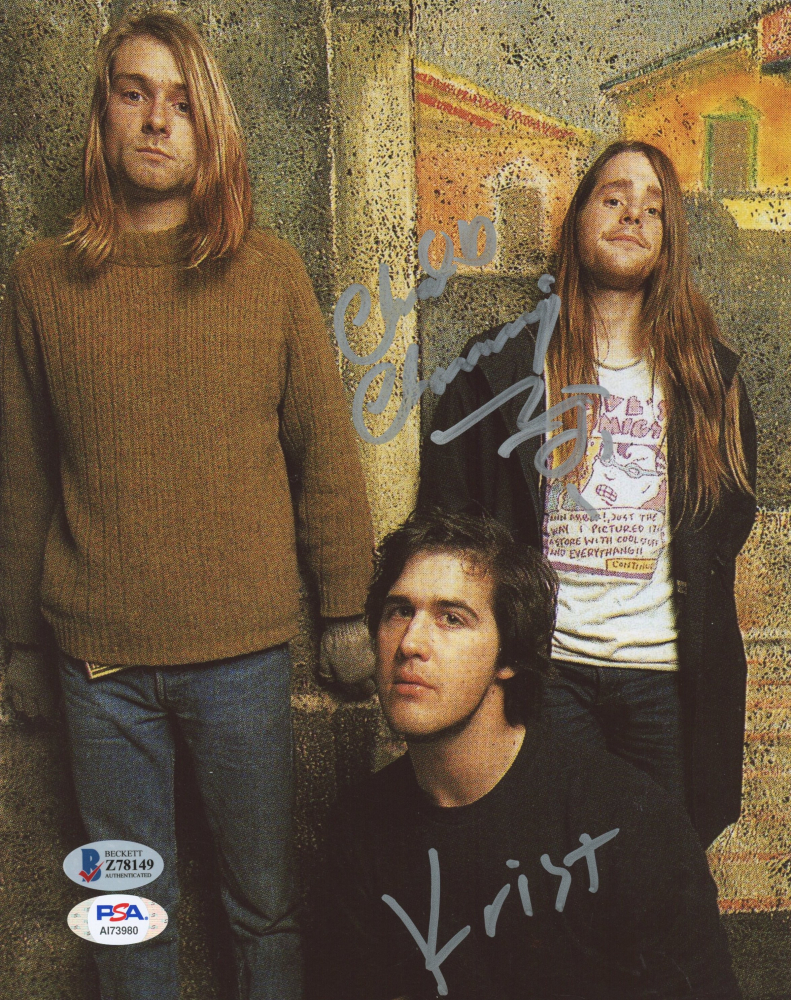 Chad Channing & Krist Novoselic Signed 8x10 Photo (Beckett COA ...