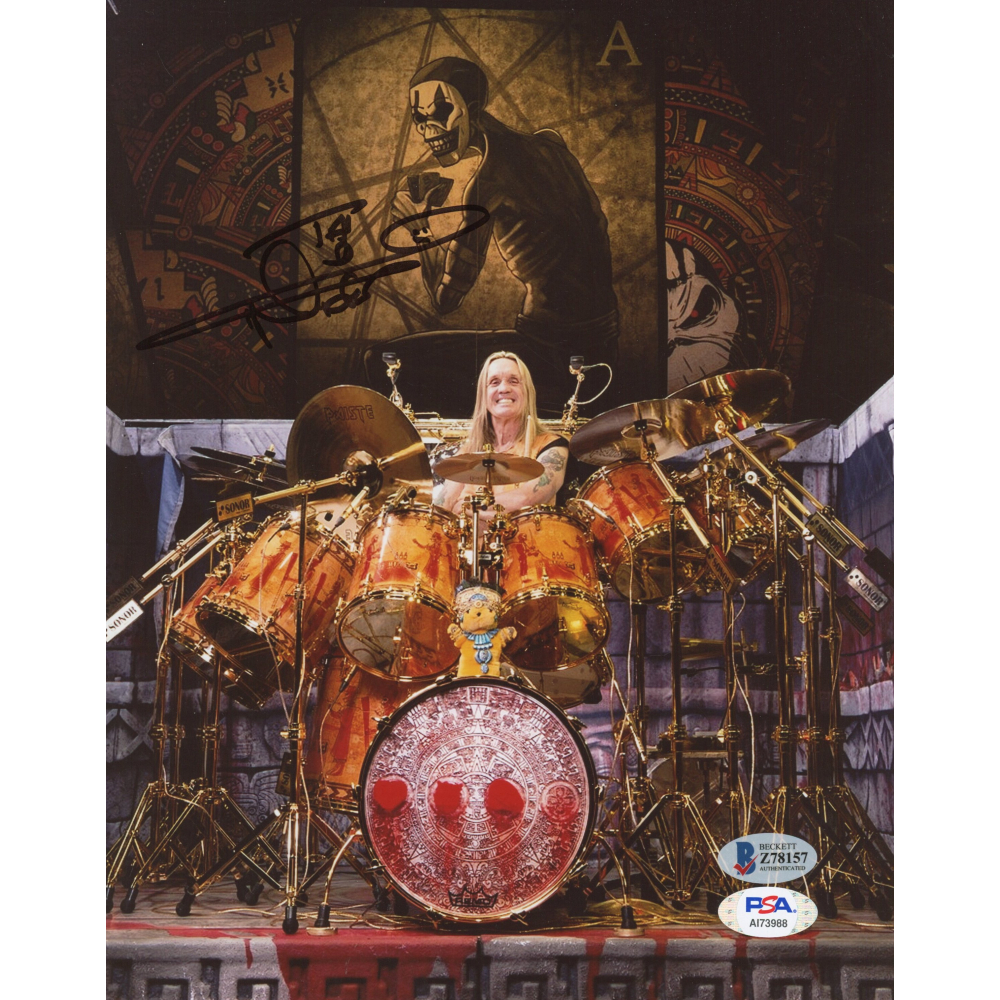 Nicko McBrain Signed 8x10 Photo (Beckett COA & PSA Hologram) | Pristine ...