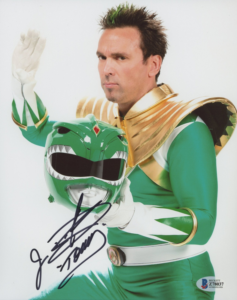 Jason David Frank Signed "Power Rangers" 8x10 Photo (Beckett COA ...