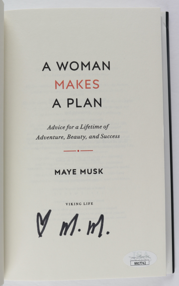 Maye Musk Signed "A Woman Makes A Plan" Hardcover Book (JSA COA ...
