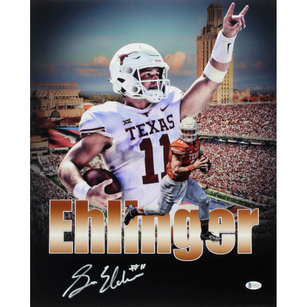 Sam Ehlinger Signed Texas Longhorns 16x20 Photo (Beckett COA ...