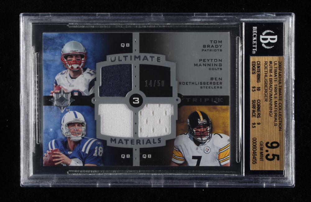 Tom Brady / Peyton Manning / Ben Roethlisberger 2007 Ultimate ...