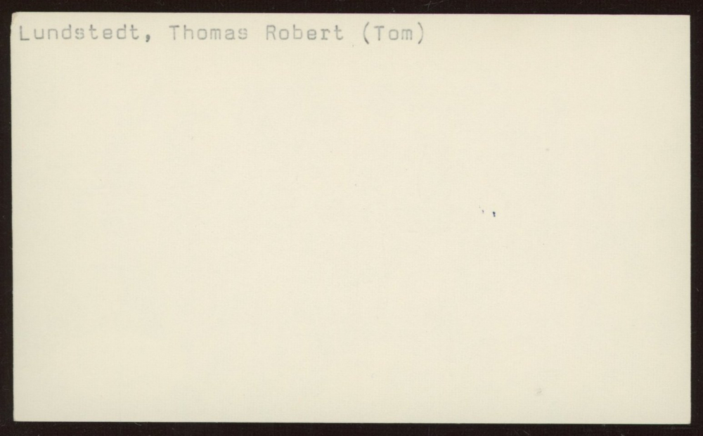 Tom Lundstedt Signed 3x5 Index Card Cut (Beckett COA) | Pristine Auction