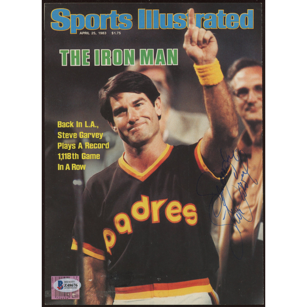 Steve Garvey Signed 1983 Sports Illustrated Magazine Cutout (Beckett ...