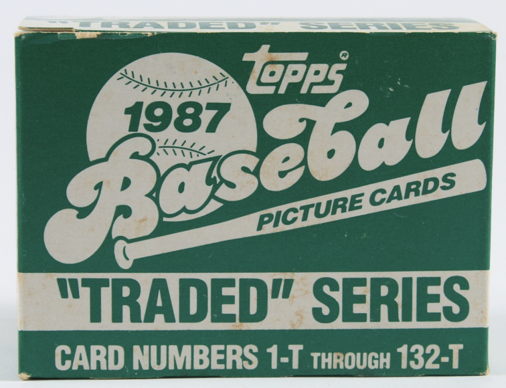 1987 Topps Baseball "Traded" Series Card Box with (132) Cards (See ...