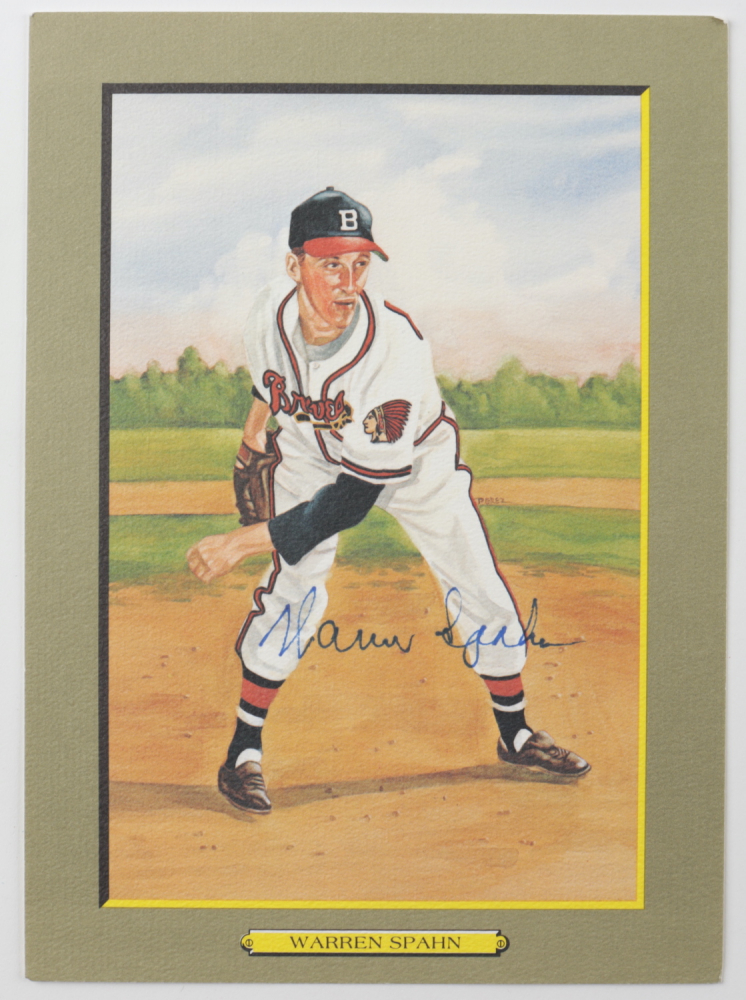 Warren Spahn Signed LE Great Moments Perez-Steele Galleries #14 ...