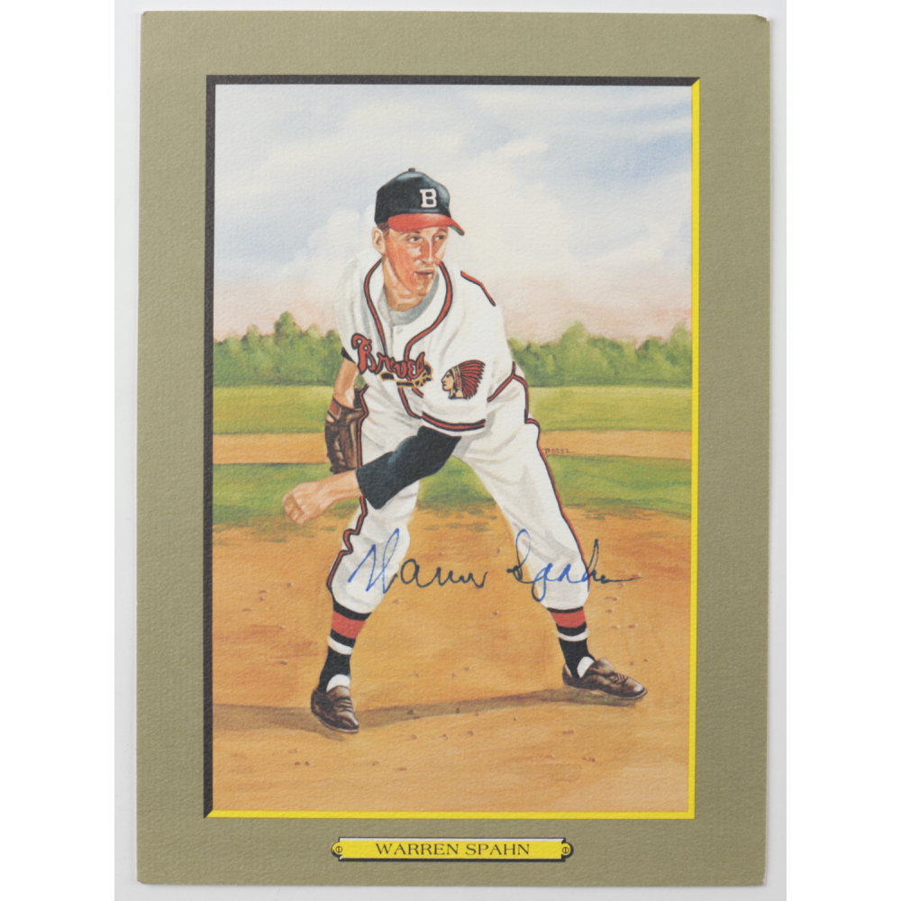 Warren Spahn Signed LE Great Moments Perez-Steele Galleries #14 ...