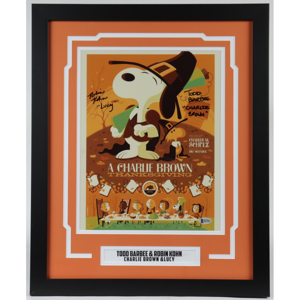 Robin Kohn & Toss Barbee Signed "A Charlie Brown Thanksgiving" 18x22 ...
