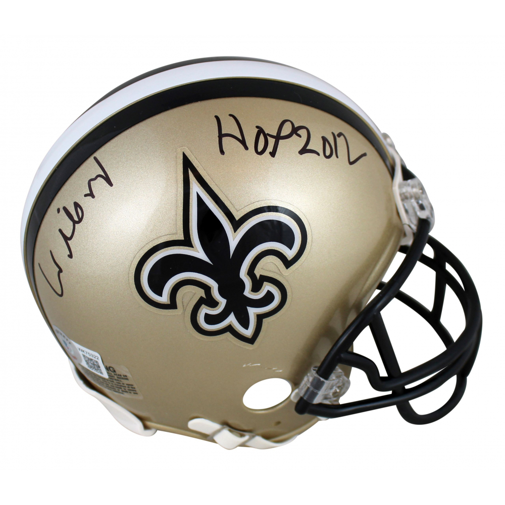 Willie Roaf Signed Saints Mini Helmet Inscribed "HOF 2012" (Beckett ...