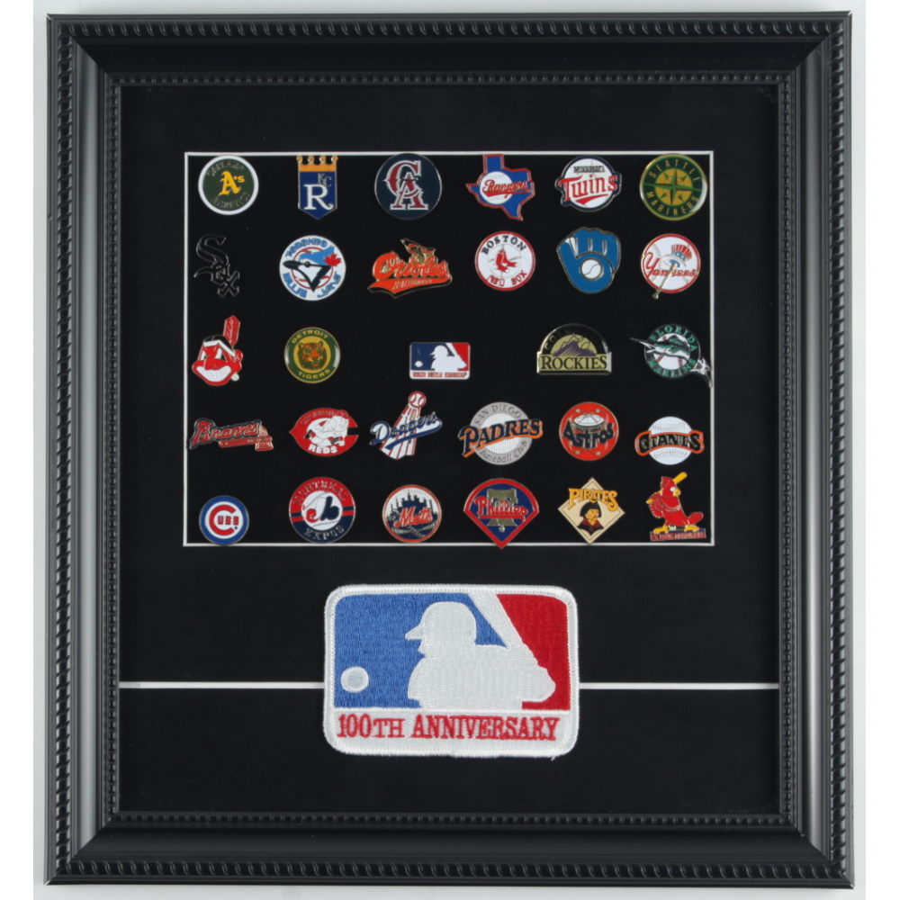 Vintage Major League Baseball Teams 12x13 Custom Framed Pin Set Display ...