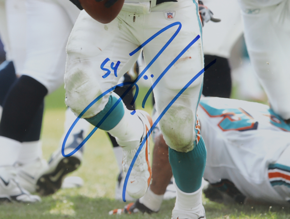 Zach Thomas Signed Dolphins 16x20 Photo (JSA COA) | Pristine Auction