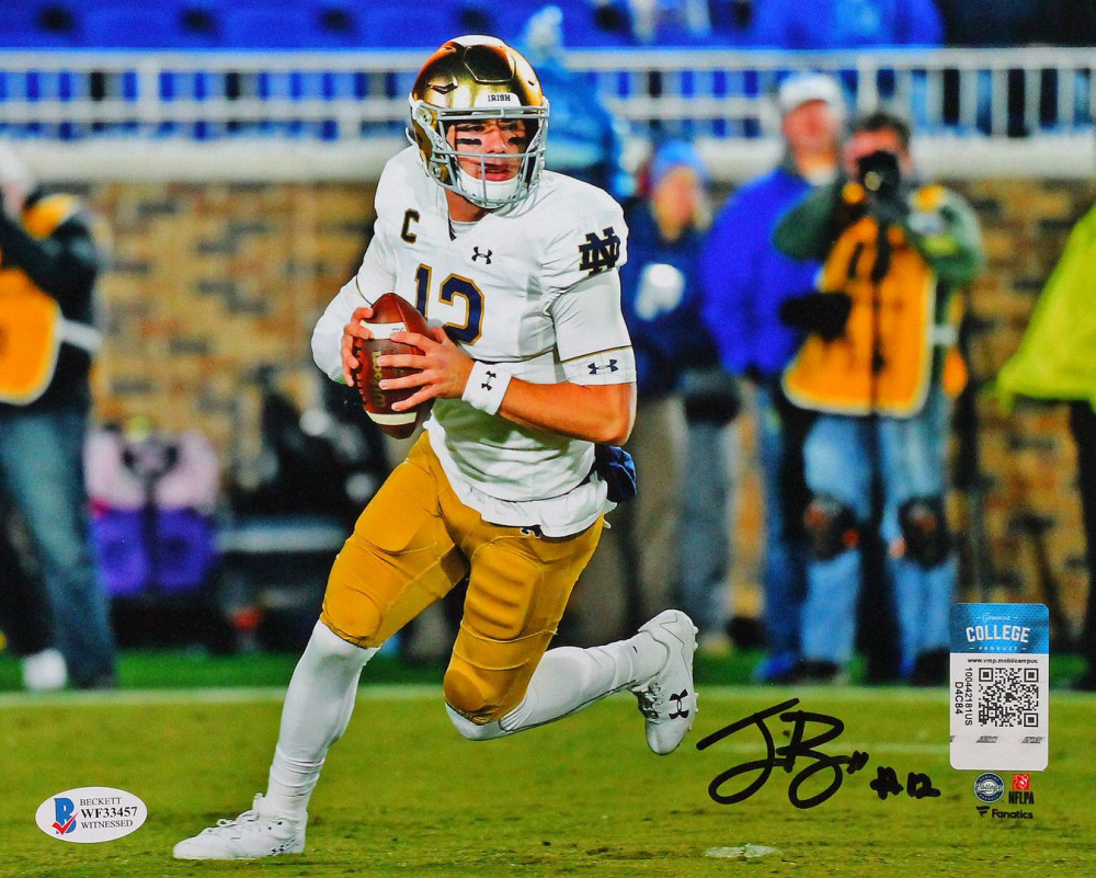 Ian Book Signed Notre Dame Fighting Irish 8x10 Photo (Beckett COA ...