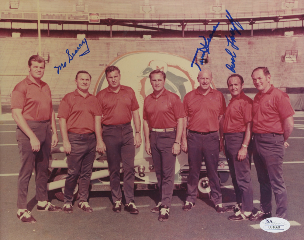 Mike "Mo" Scarry, Tom Keane & Carl Taseff Signed Dolphins 8x10 Photo ...