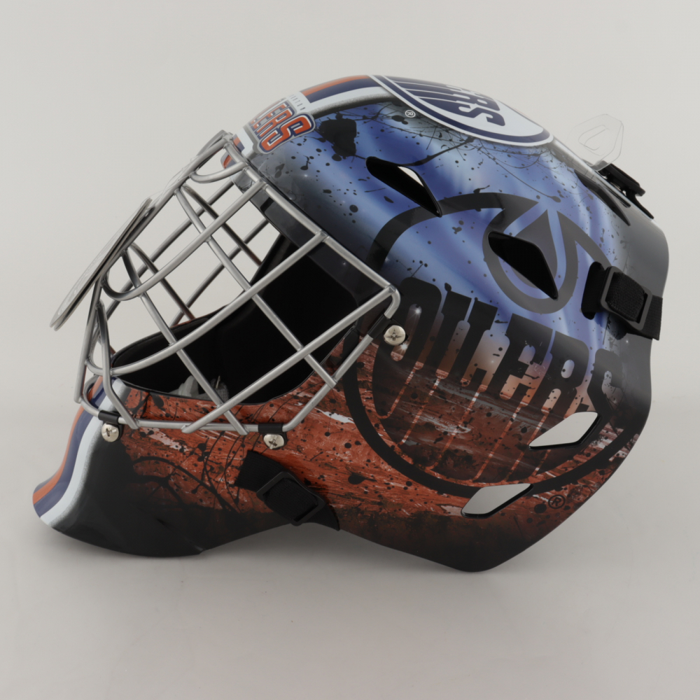 Grant Fuhr Signed Oilers Full-Size Goalie Mask Inscribed "5x SC Champs ...