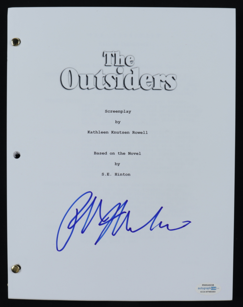 Ralph Macchio Signed "The Outsiders" Movie Script (ACOA COA) | Pristine ...