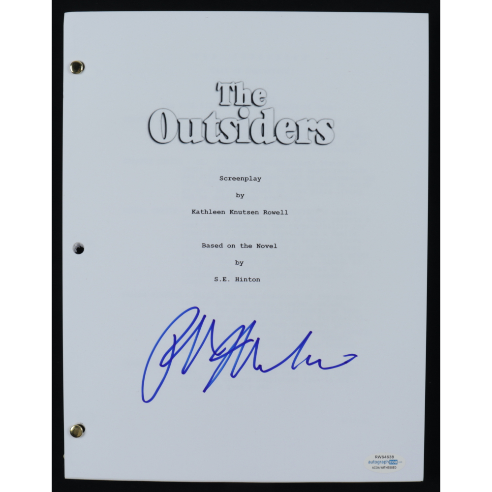Ralph Macchio Signed "The Outsiders" Movie Script (ACOA COA) | Pristine ...