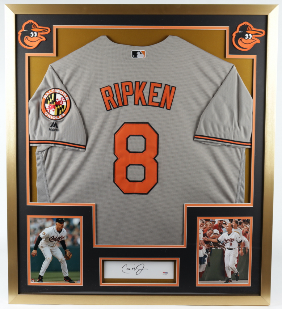Cal Ripken Jr. Signed 32x36 Custom Framed Cut Display (PSA COA ...