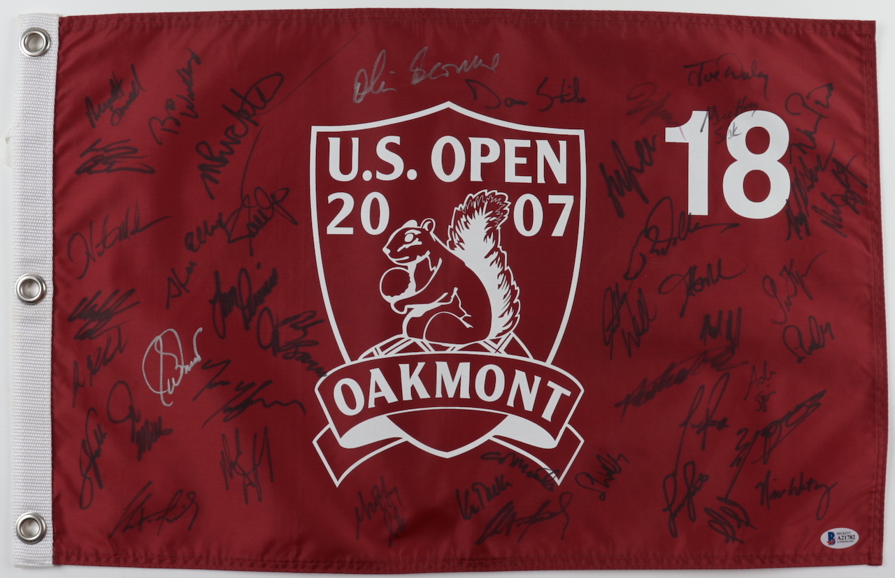 2007 U.S. Open Field Flag Signed by (45) with Scott Verplank, Tom ...