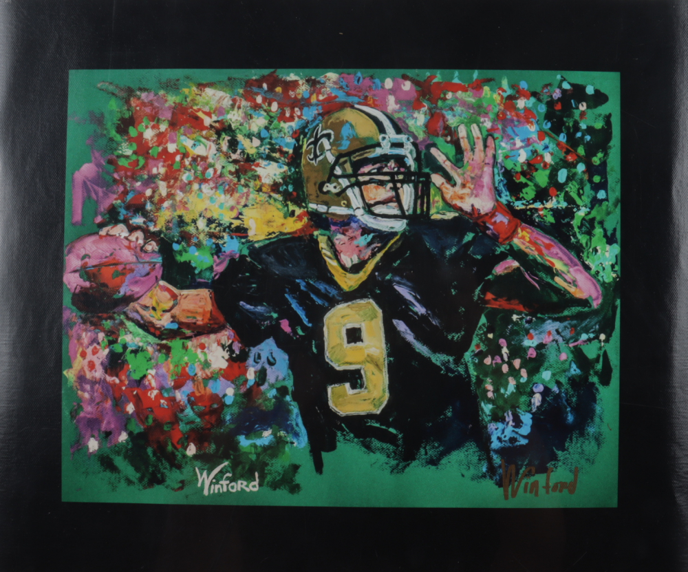 Winford Galmon Signed "Drew Brees" 15x18 Print (Winford Art COA ...