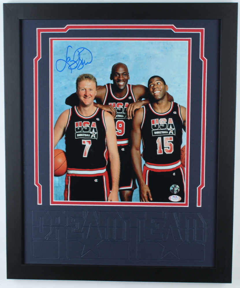 Larry Bird Signed Celtics 18x22 Custom Framed Photo Display (PSA COA & Bird Hologram) | Pristine ...