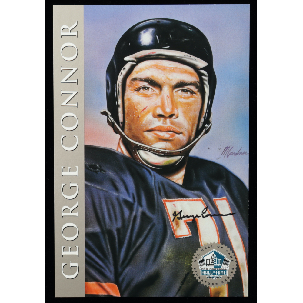 George Connor Signed LE Hall of Fame Signature Series Football Card ...