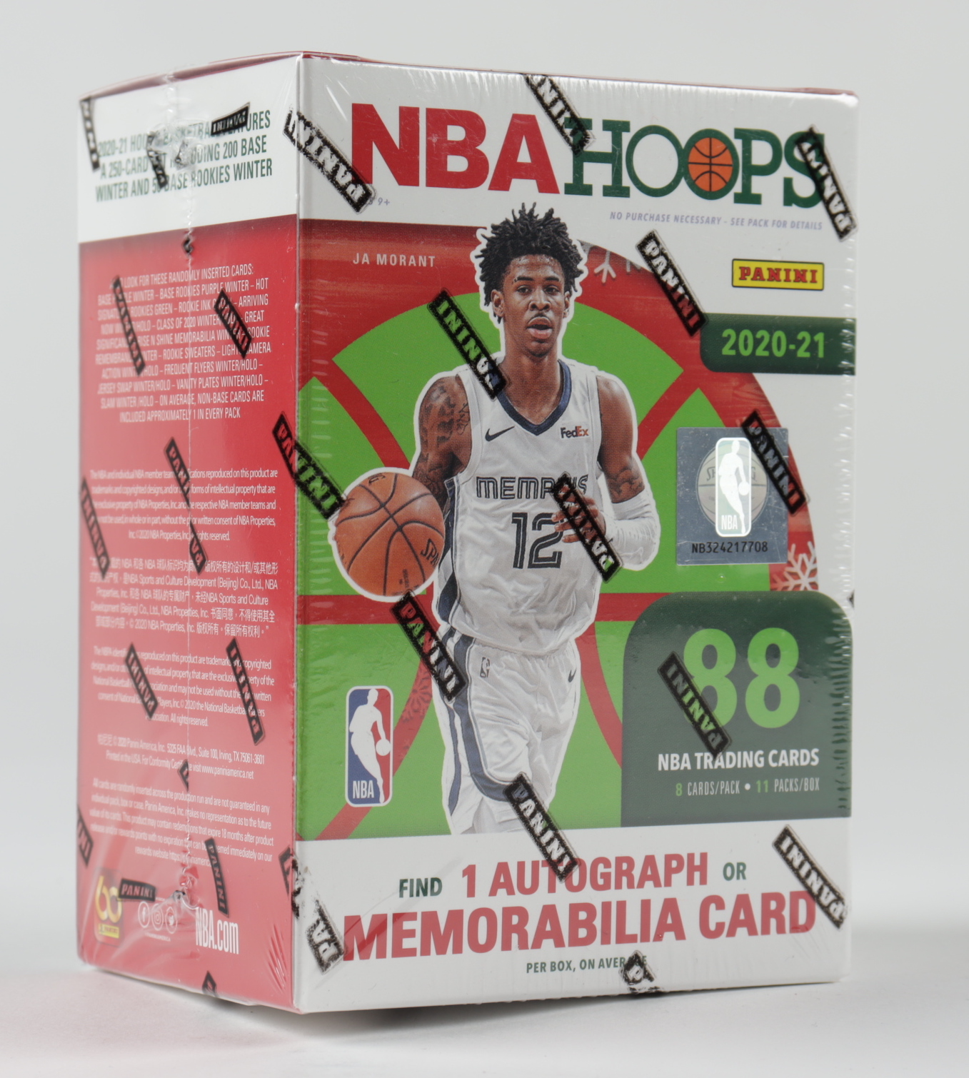 2020-21 Panini NBA Hoops Holiday Basketball Blaster Box with (11) Packs ...