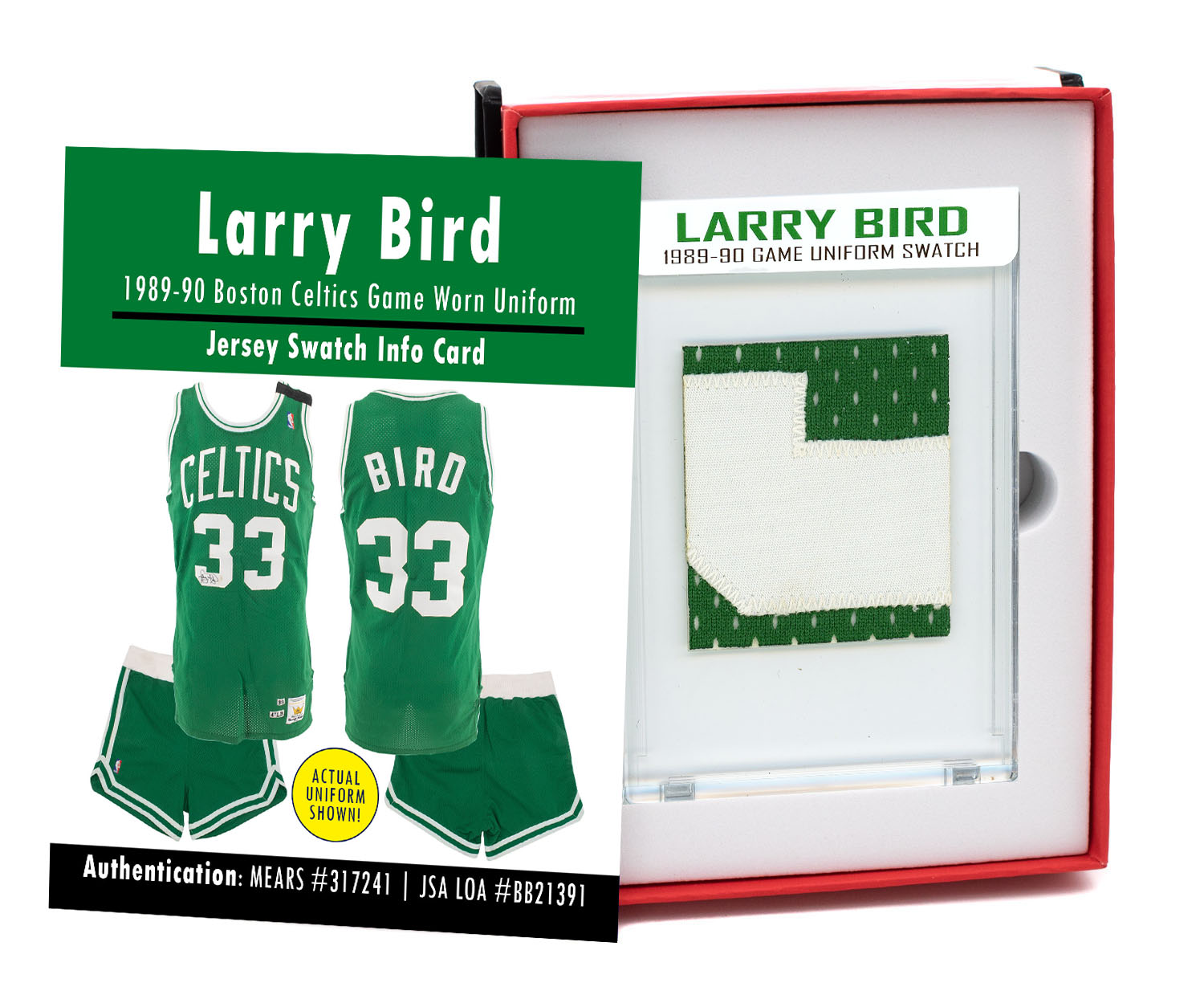 LARRY BIRD 1989-90 CELTICS GAME UNIFORM MYSTERY SWATCH BOX! | Pristine ...