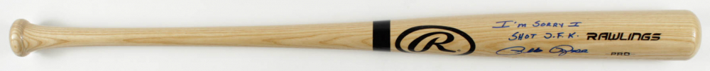 Pete Rose Signed Rawlings Pro Baseball Bat Inscribed "I'm Sorry I Shot ...