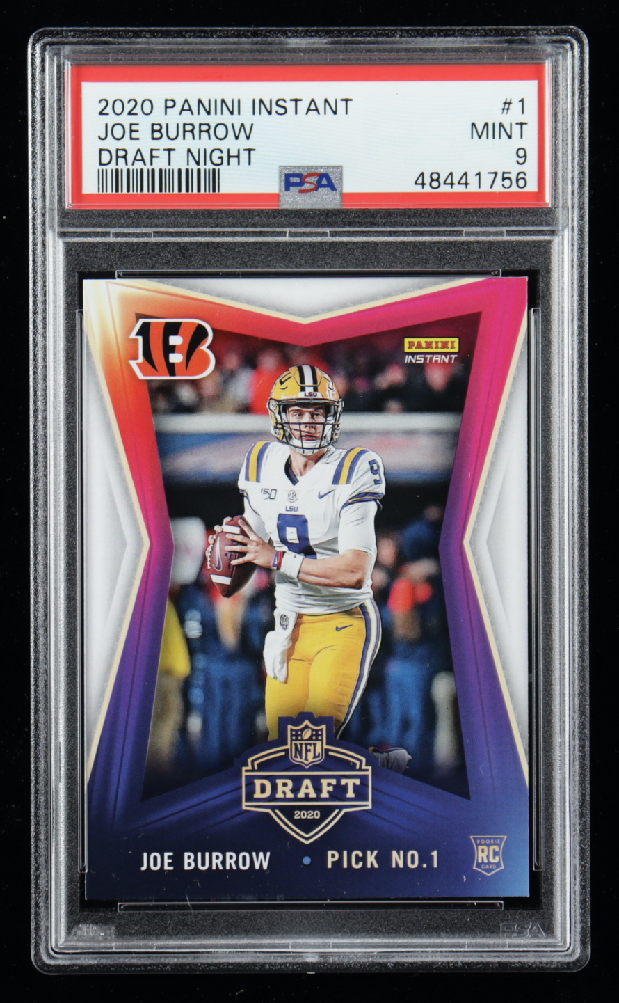 Joe Burrow 2020 Panini Instant Draft Night #1 (PSA 9) | Pristine Auction