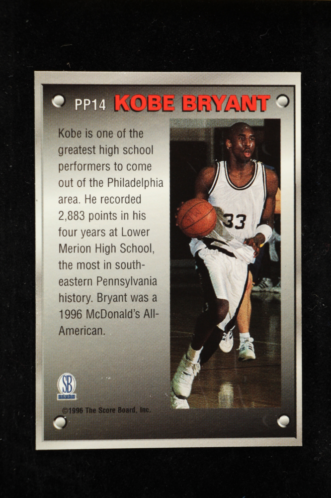 Kobe Bryant 1996 Score Board Autographed BK Pure Performance #PP14 (See ...
