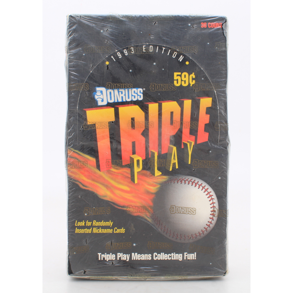 1993 Donruss Triple Play Baseball Card Box With (36) Packs (see 