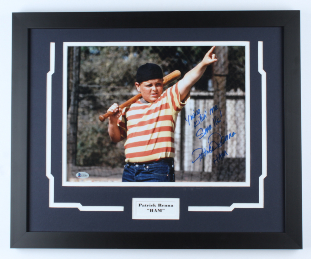 Patrick Renna Signed "The Sandlot" 18x22 Custom Framed Photo Display ...