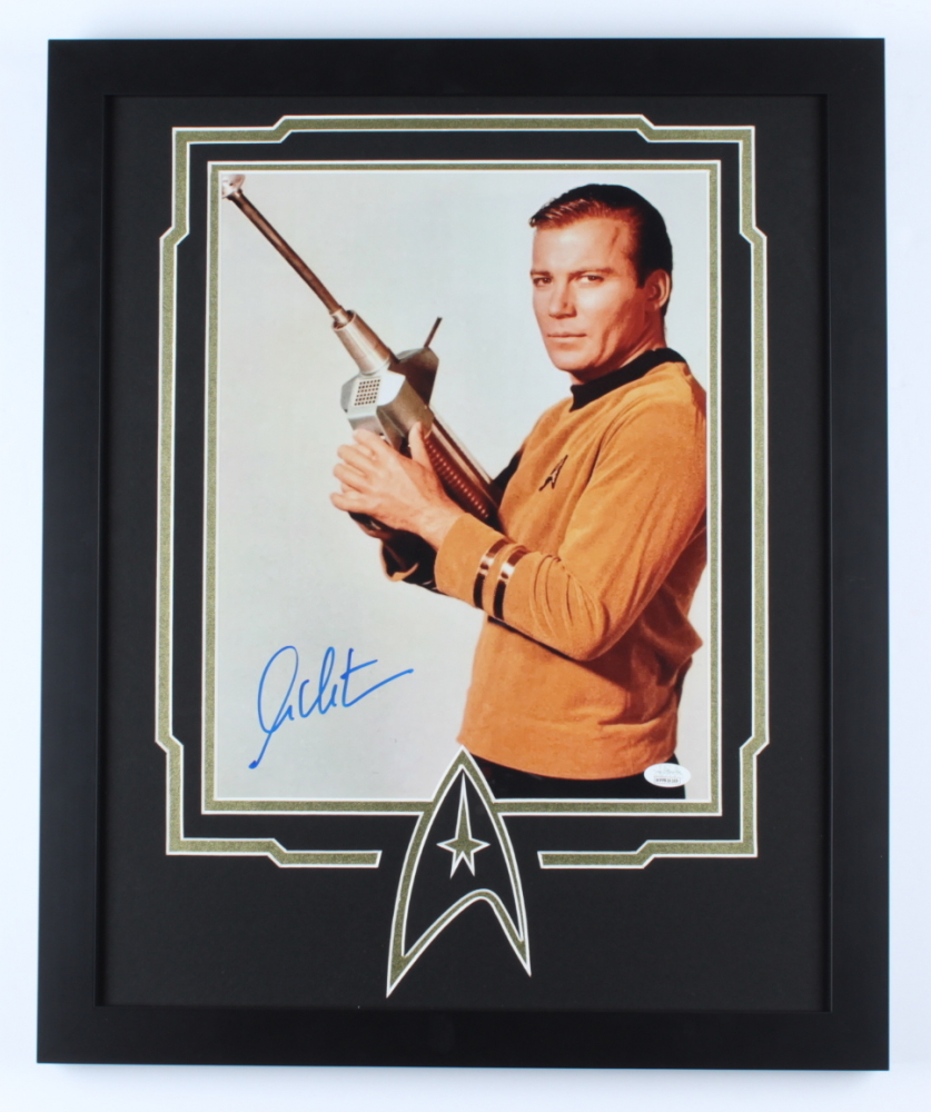 William Shatner Signed "Star Trek" 18x22 Custom Framed Photo Display ...