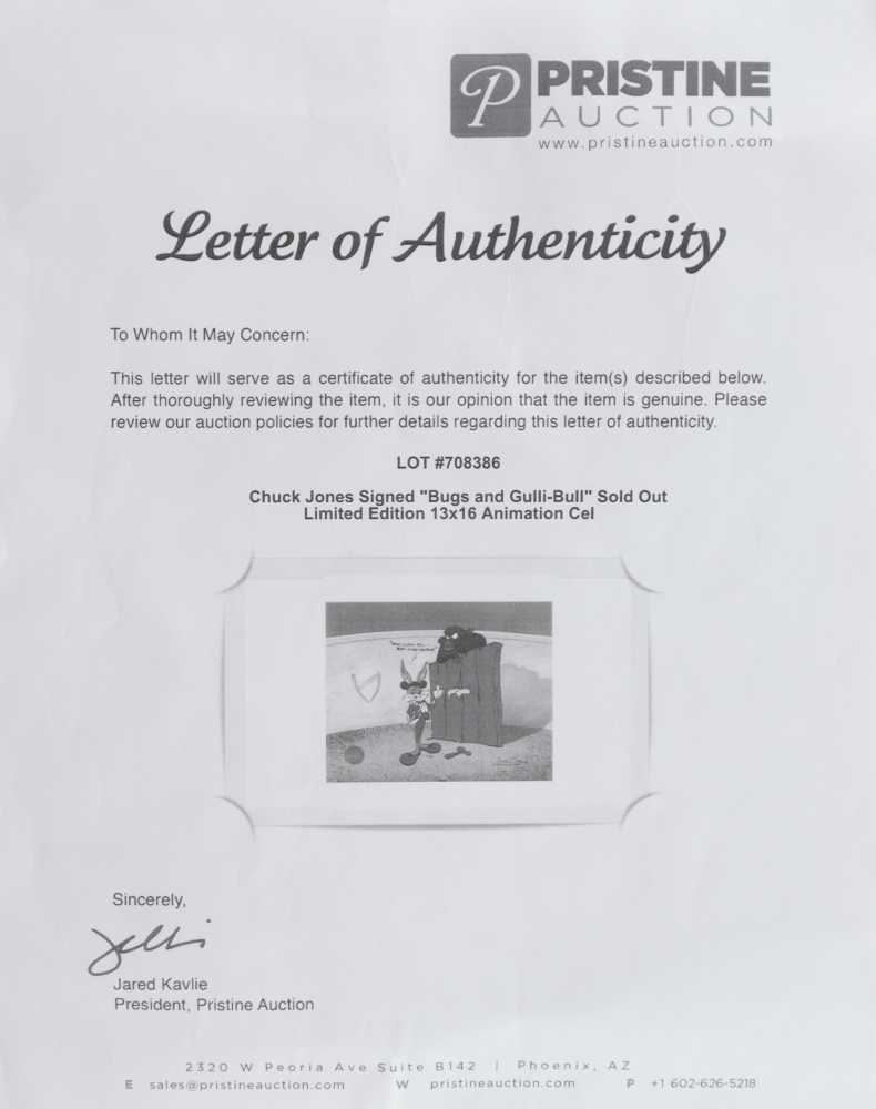 Chuck Jones "Bugs and Gulli-Bull" Sold Out Limited Edition 13x16 Artist ...