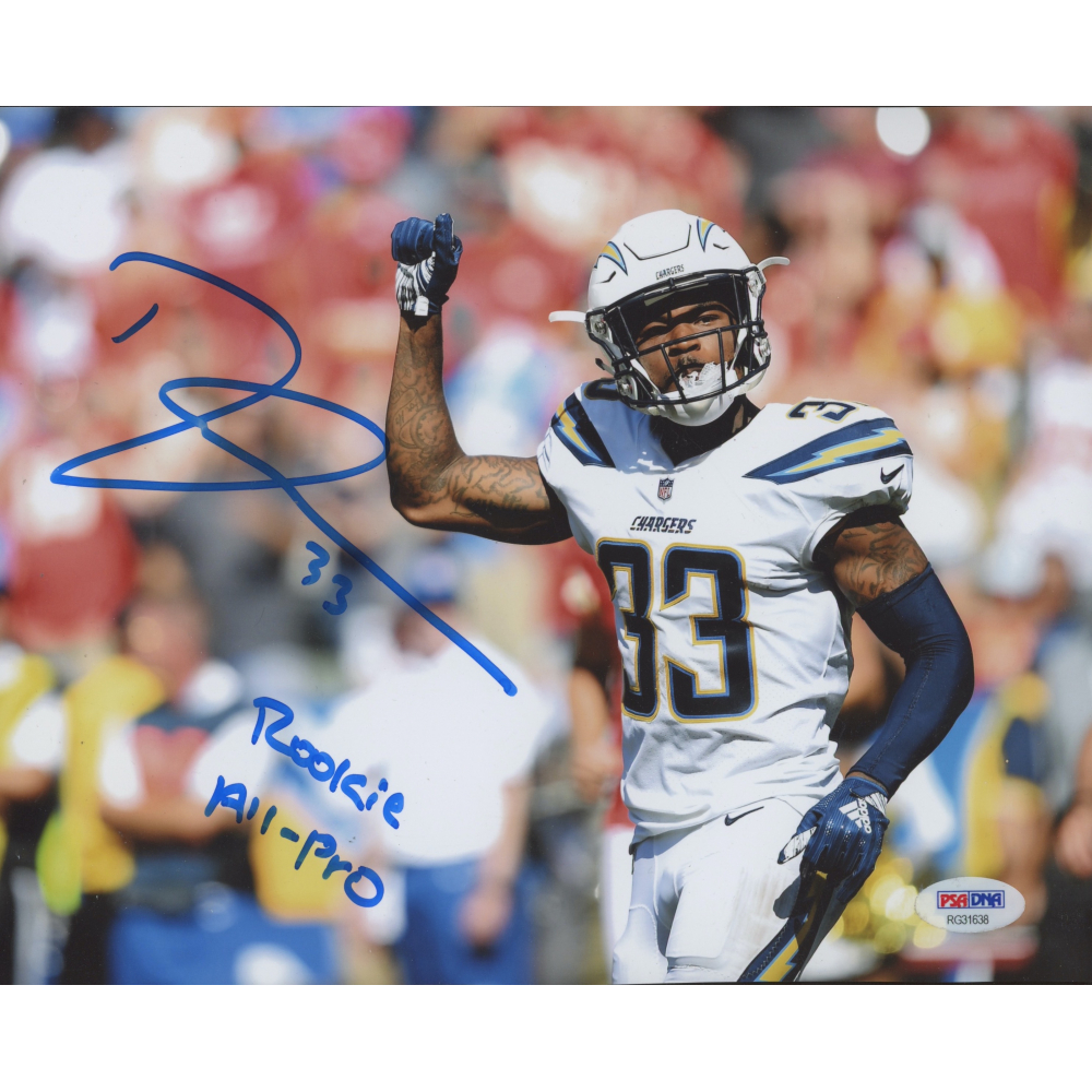 Derwin James Signed Chargers 8x10 Photo Inscribed "Rookie All-Pro" (PSA ...