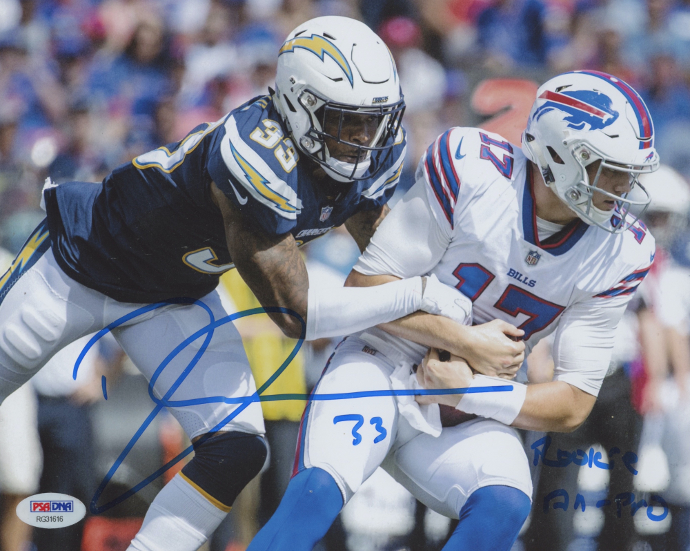 Derwin James Signed Chargers 8x10 Photo Inscribed "Rookie All-Pro" (PSA ...