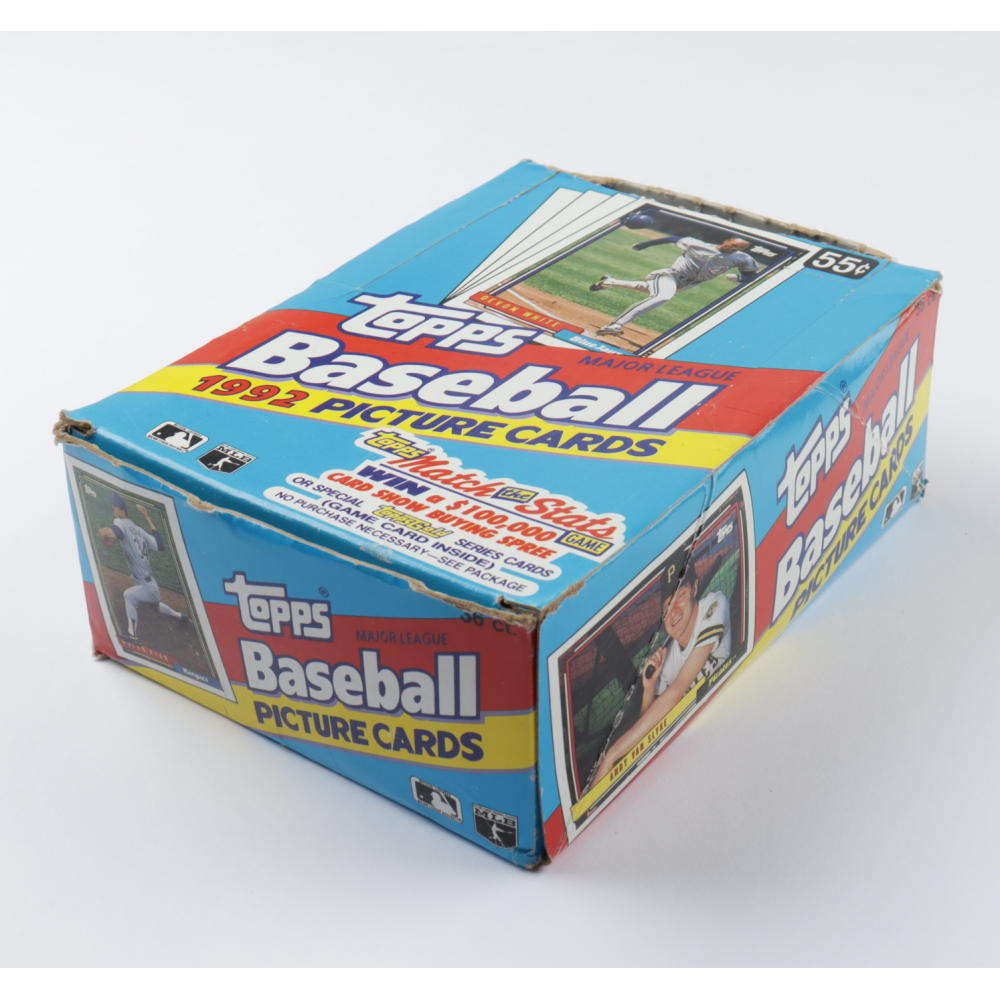 1992 Topps Baseball Wax Box with (36) Packs (See Description ...