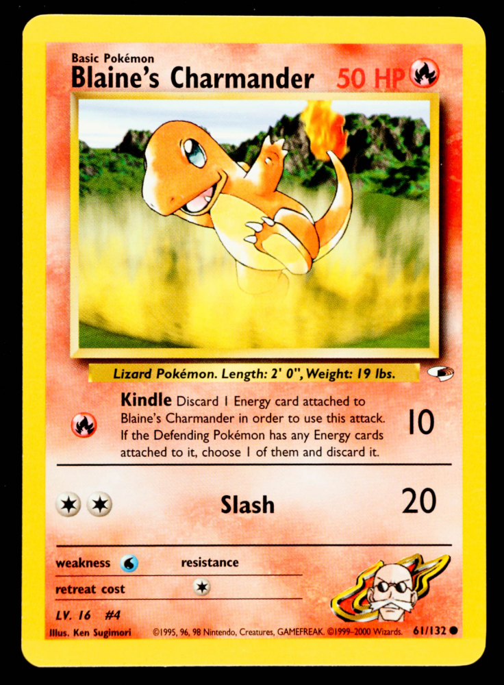 Blaine's Charmander 2000 Pokemon Gym Heroes Unlimited #61 | Pristine ...