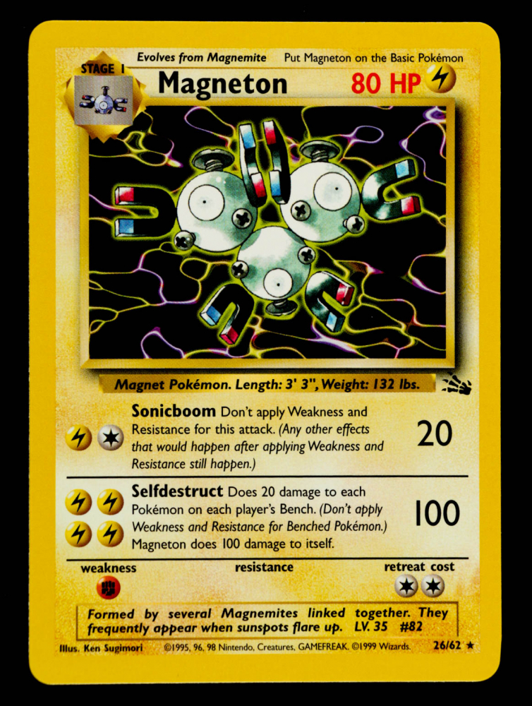 Magneton 1999 Pokemon Fossil Unlimited #26 | Pristine Auction