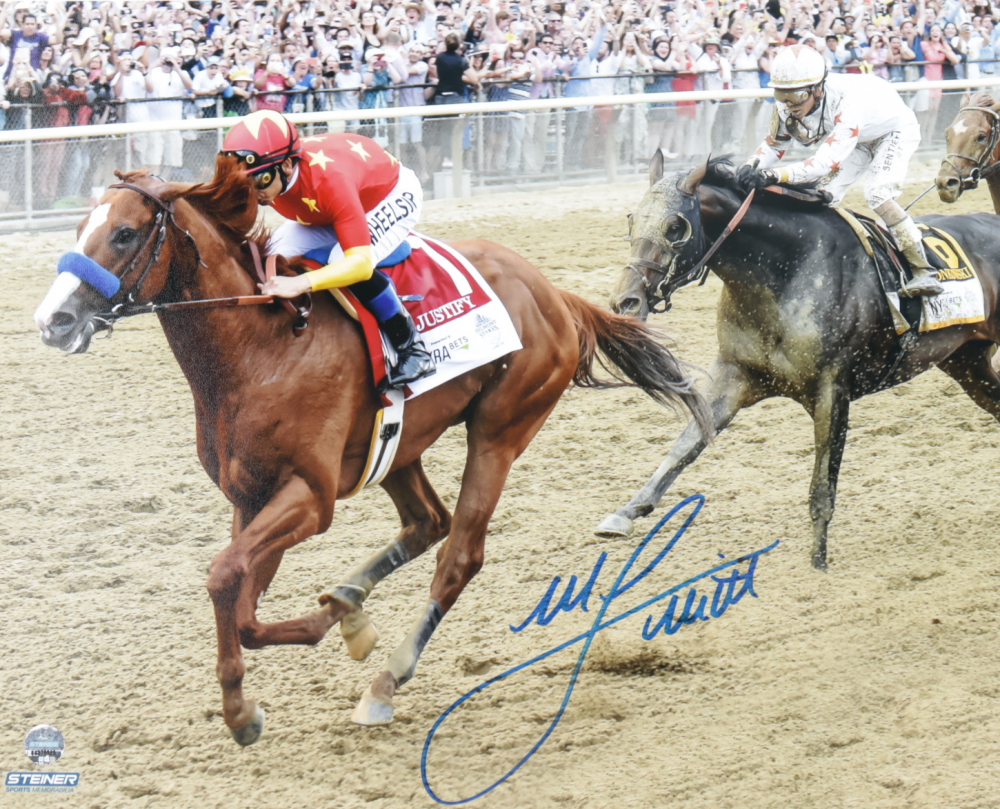 Mike Smith Signed 8x10 Photo with Justify (Steiner Hologram) | Pristine ...
