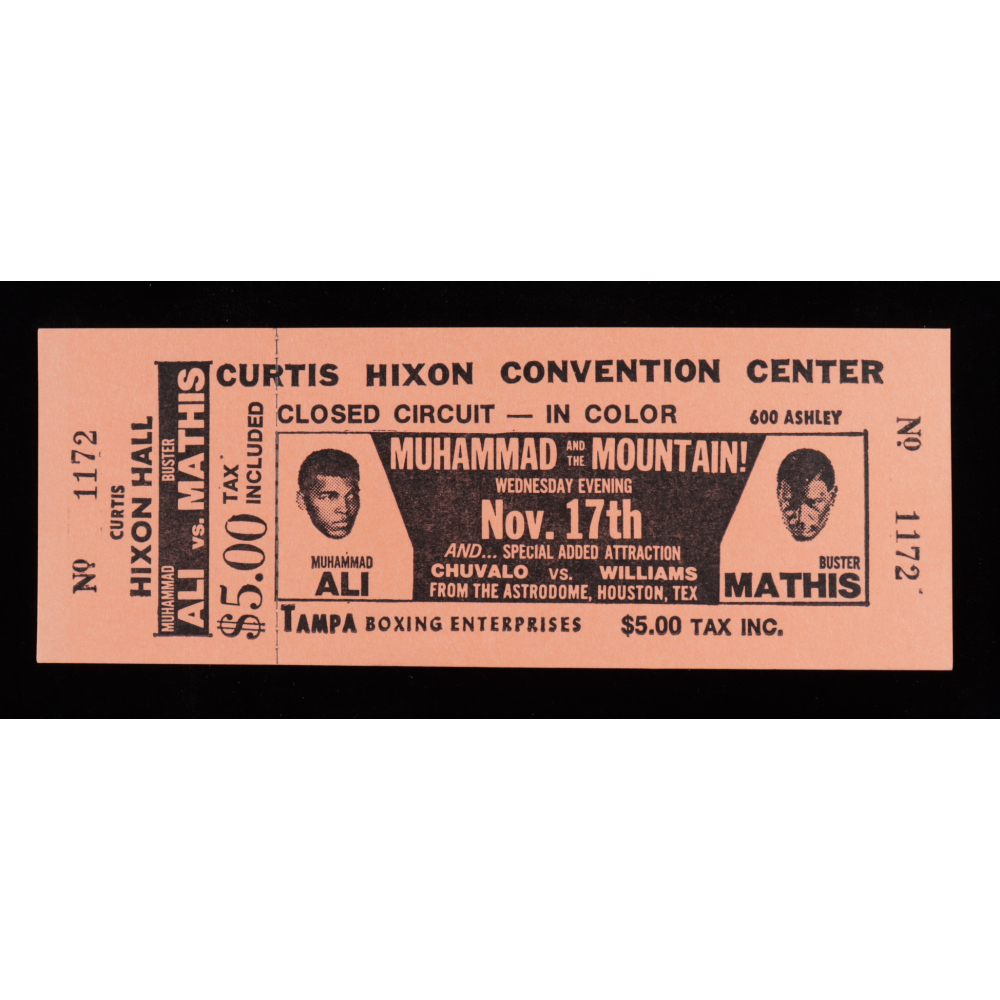 1971 Muhammad Ali vs. Buster Mathis Curtis Hixon Convention Center ...