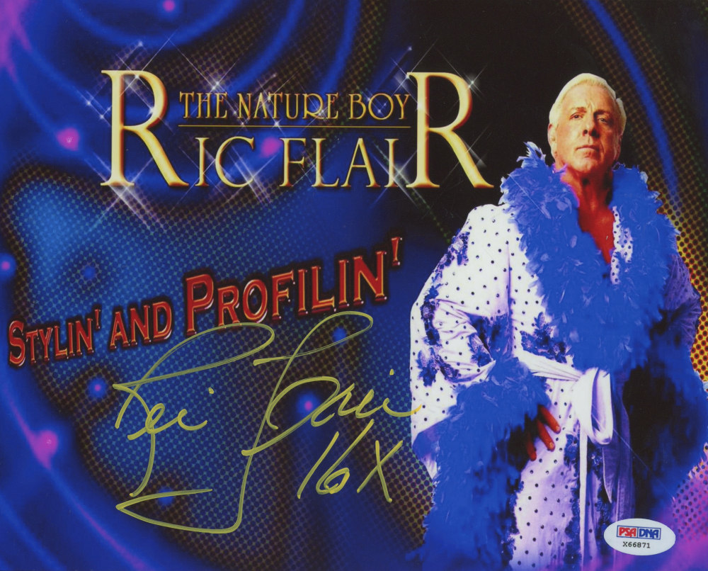 Ric Flair Signed WWE 8x10 Photo Inscribed "16x" (PSA) | Pristine Auction