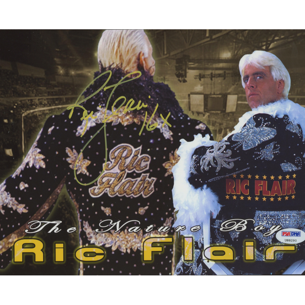 Ric Flair Signed WWE 8x10 Photo Inscribed "16x" (PSA) | Pristine Auction