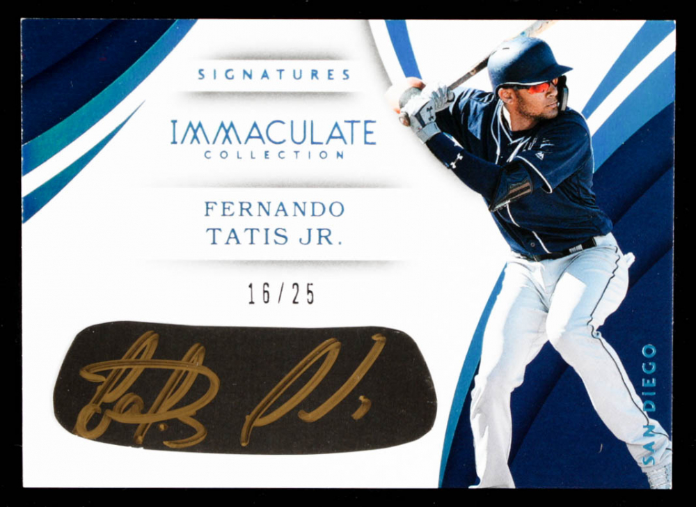 Fernando Tatis Jr. 2018 Immaculate Collection Immaculate Carbon ...