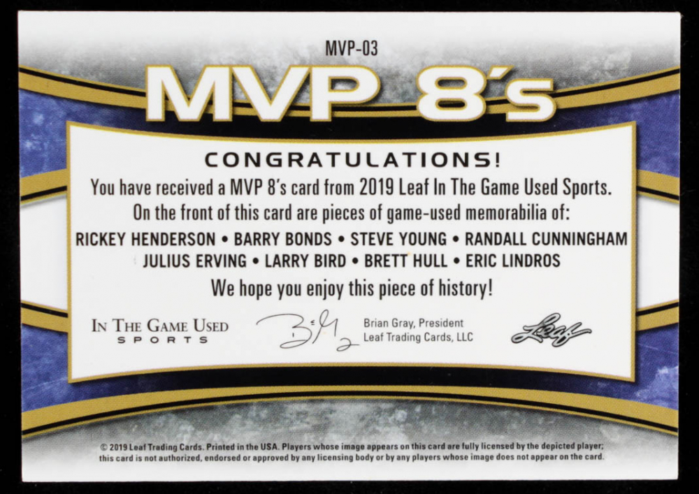 Rickey Henderson / Barry Bonds / Steve Young / Randall Cunningham ...